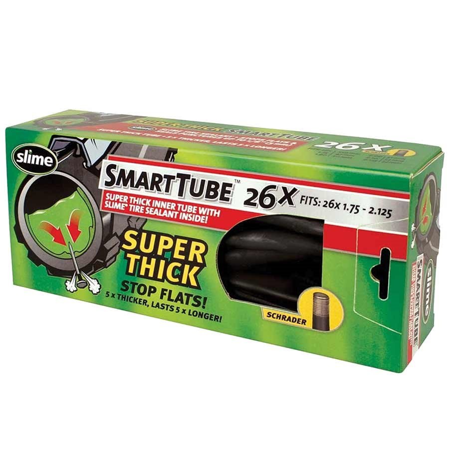 slime superthick inner tube 26x1.75/2.125 schrader pre-filled with sli